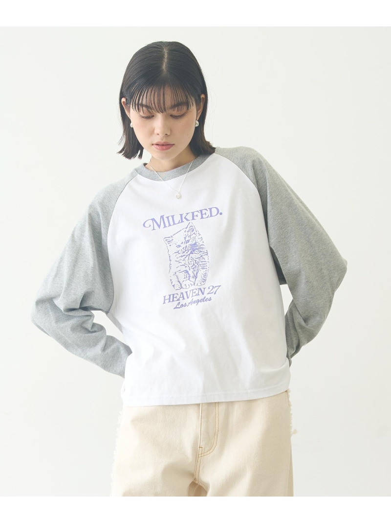 【楽天市場】【SALE／30%OFF】KITTEN B/B TEE MILKFED. ミルクフェド トップス カットソー・Tシャツ ブラック ピンク グレー【RBA_E】【送料無料 ...