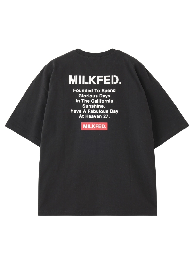 【楽天市場】【SALE／30%OFF】MILKFED./(W)STENCIL LOGO BAR WIDE SS T MILKFED. ミルクフェド トップス カットソー・Tシャツ ブラック ...