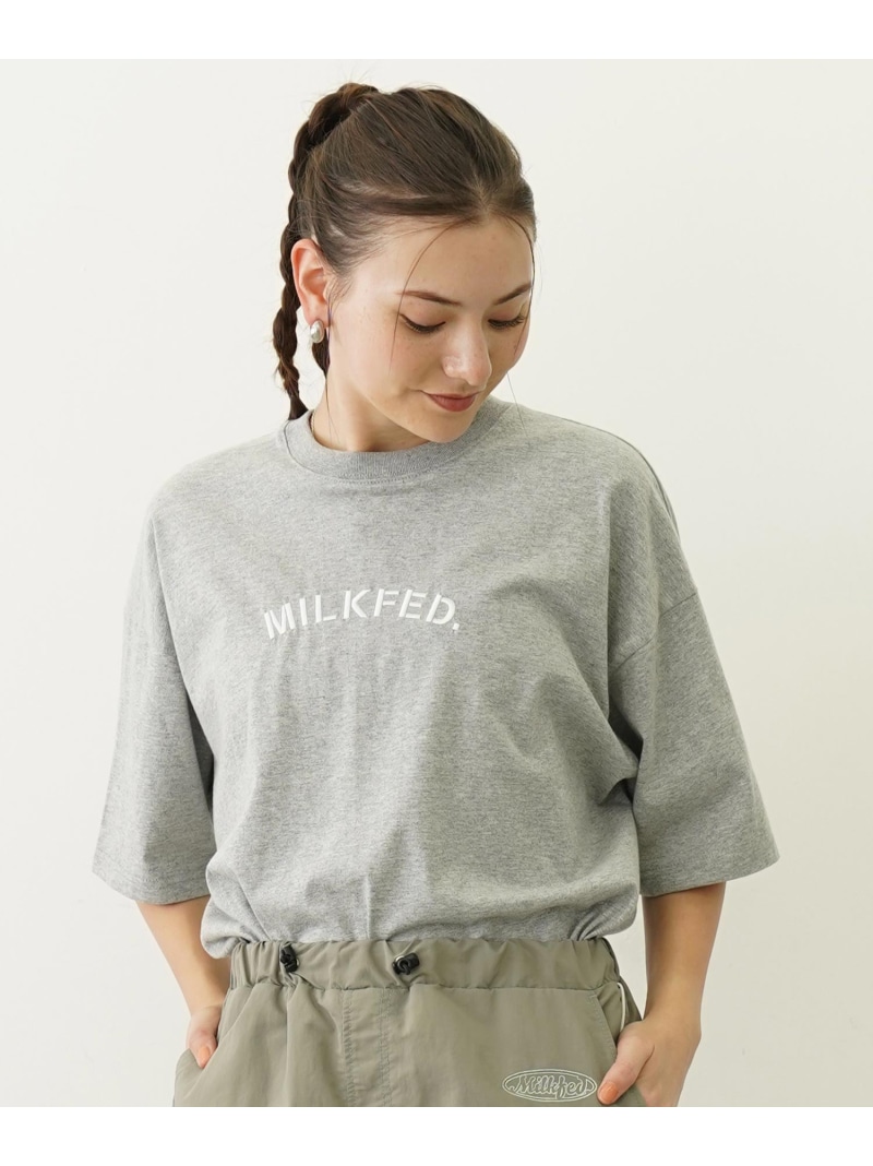 【楽天市場】EMBROIDERY ARCH STENCIL WIDE S/S TEE MILKFED. ミルクフェド トップス カットソー・Tシャツ グレー ブラック グリーン ホワイト【先行 ...