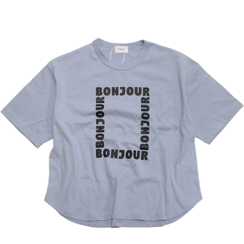 【楽天市場】【FOV/フォブ/こども服/キッズ/親子/カジュアル】 BONJOUR 6分袖Tシャツ サックス(SA)：子供服ミリバール