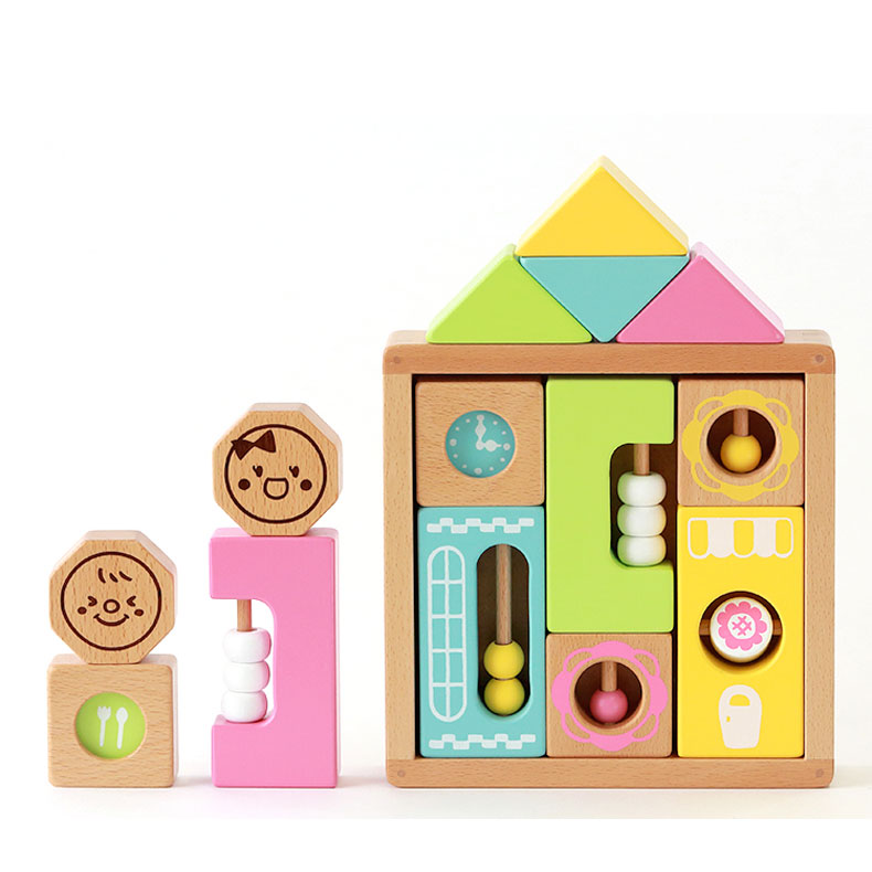 【楽天市場】woody puddy ウッディプッディ はじめてのつみき おとつむ 積み木 セット 木製 木のおもちゃ パズル 音が鳴る 安全に ...