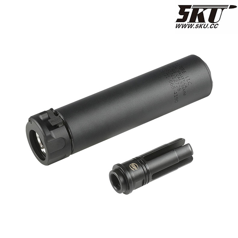 【楽天市場】5KU SF SOCOM556-RC2タイプ サプレッサー サイレンサー フラッシュハイダーセット BK 14mm逆ネジ カスタム ...