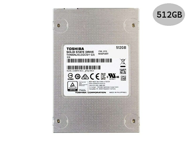 【楽天市場】Toshiba東芝製 内蔵SSD THNSNJ512GCSY 512GB 6Gbps SATA III 7mm 2.5インチ ...