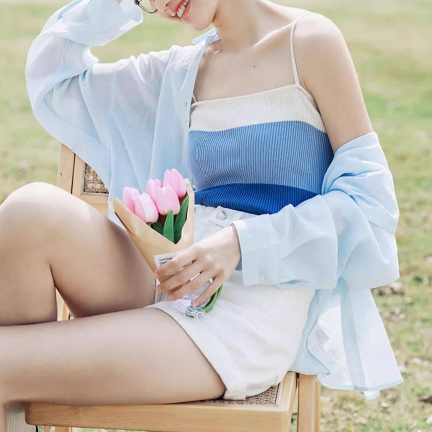 【楽天市場】3color レディース トップス キャミソール ニットキャミソール ニット グラデーション インナー ボーダー柄 無地 袖なし ノースリーブ：MINETTE レディースアパレル