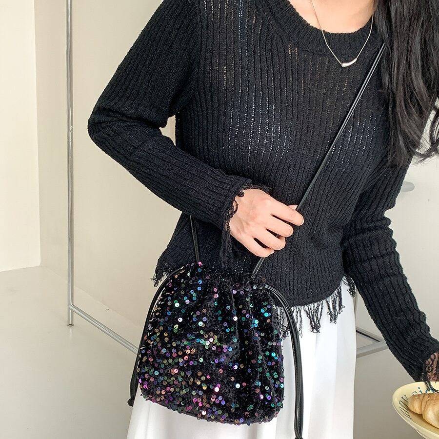 【楽天市場】3color レディース バッグ レディースバッグ ショルダーバッグ 斜め掛けバッグ 斜め掛け 巾着バッグ 巾着 絞り ドロスト ...