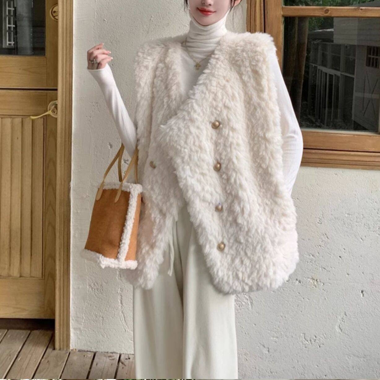 【楽天市場】レディース トップス ジレベスト ジレ ベスト フェイクファー ミドル丈 ゴールドボタン 華やか 無地 袖なし ノースリーブ V ...