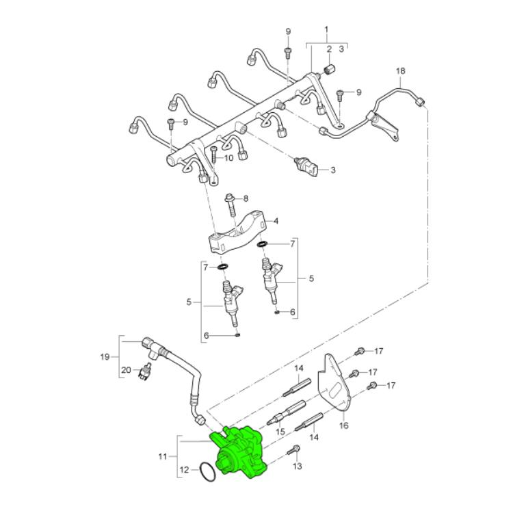 【楽天市場】ポルシェ カイエンS GTS パナメーラ 高圧燃料ポンプ ハイプレッシャーポンプ 948110315FX 94811031507 ...