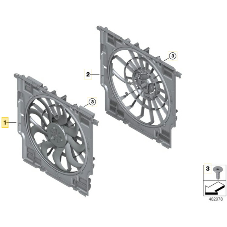 【楽天市場】BMW 電動ファン 3シリーズ G20 ディゼール車 17428591440 17428591441：銘洋ショップ