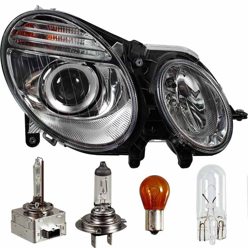 【楽天市場】ベンツ Eクラス W211 ヘッドライト ユニット 右側 2118205261 A2118205261 バルブ付き：銘洋ショップ