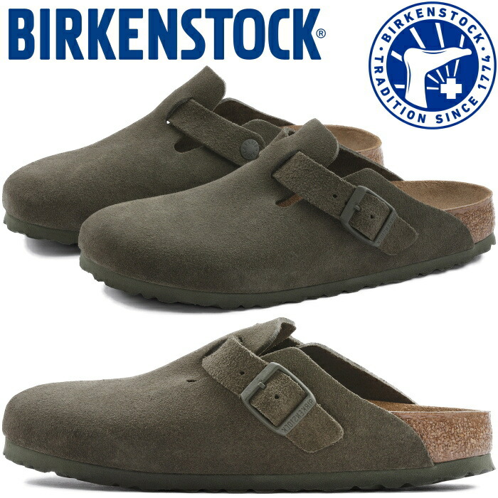 【楽天市場】 ビルケンシュトック ボストン BIRKENSTOCK BOSTON 1024721 タイム スエード クロッグサンダル ...