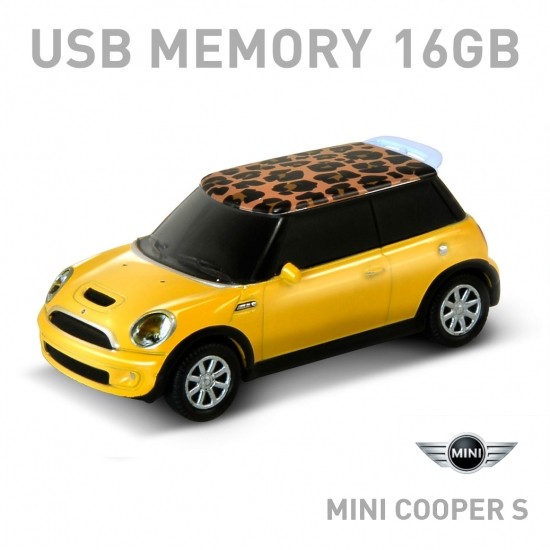 【楽天市場】【ラッピング無料】 Mini Cooper S ミニクーパー Safari サファリイエロー（レオパード） 16GB USB ...