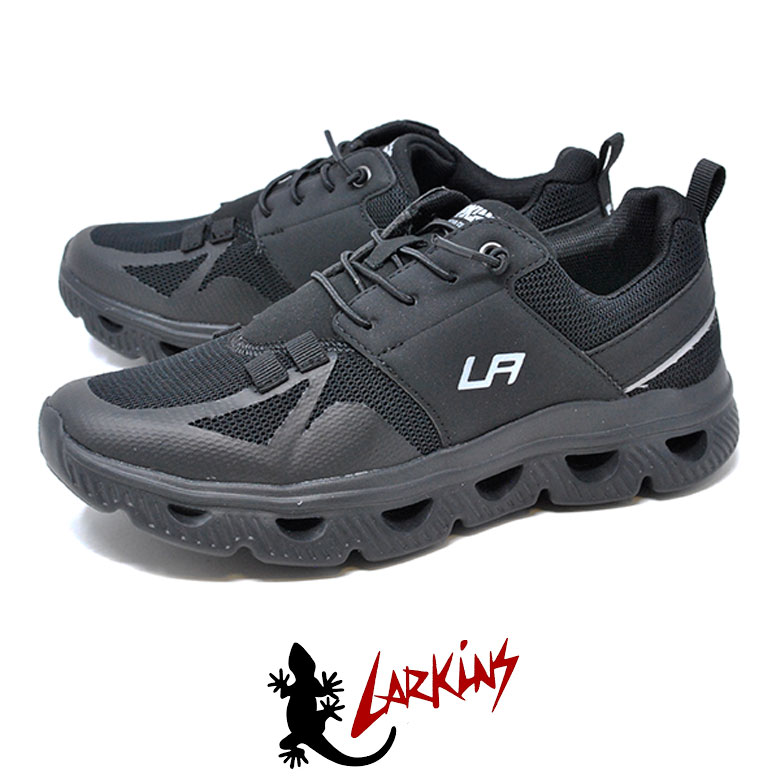 【楽天市場】レディース 軽量 スニーカー ゴム紐 スリッポン ローカット ラーキンス 7603 ブラック 黒 運動 通学 ウォーキング クッション 通気性 蒸れにくい 快適 歩きやすい：MIO ...