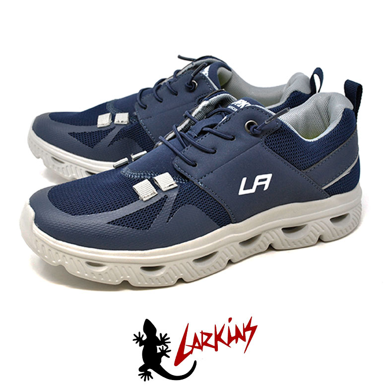 【楽天市場】レディース 軽量 スニーカー ゴム紐 スリッポン ローカット ラーキンス 7603 ネイビー 運動 通学 ウォーキング クッション 通気性 蒸れにくい 快適 歩きやすい：MIO ...