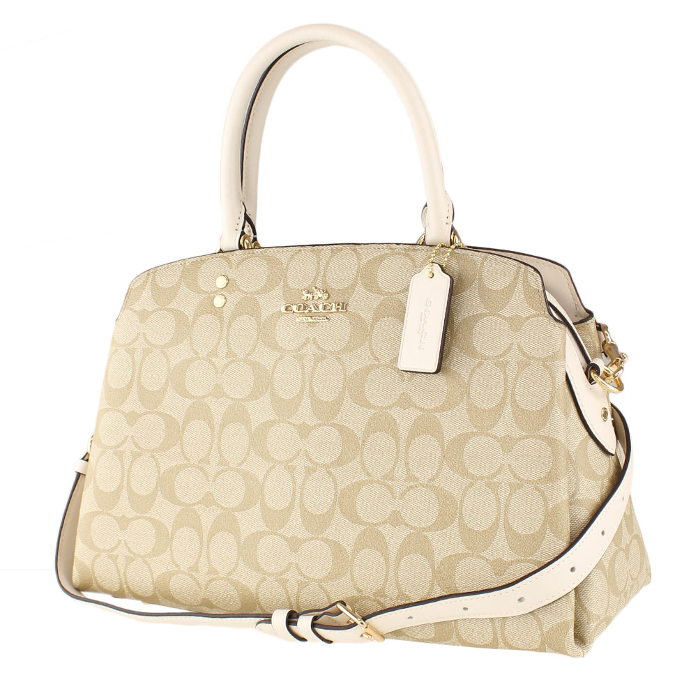 【楽天市場】コーチ ハンドバッグ ショルダーバッグ 2WAY モノグラム COACH 91495 IMDQC ライトカーキ×ホワイト 白 ...