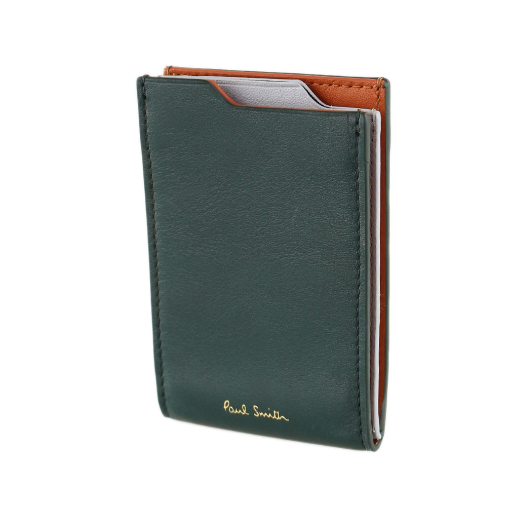 【楽天市場】ポールスミス カードケース メンズ 定期・名刺入れ PAUL SMITH 6874X/GLOTAB DARK GREEN ...