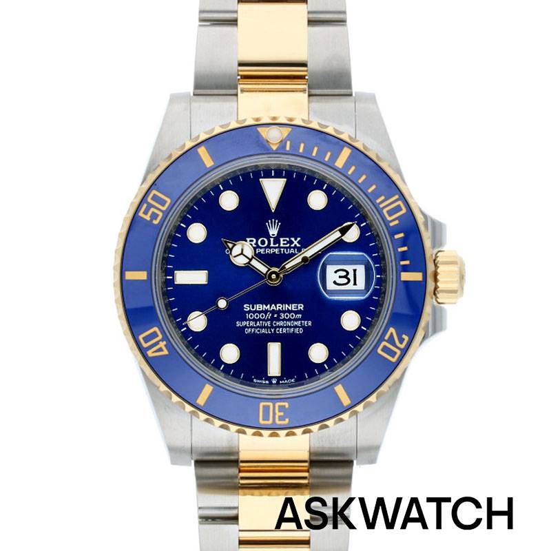 【楽天市場】ロレックス ROLEX サイズ:41mm 【126613LB サブマリーナデイト】SS×YGランダム番ブルー文字盤腕時計(シルバー ...