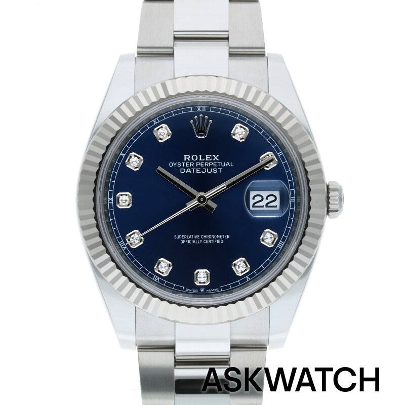 【楽天市場】ロレックス ROLEX サイズ:41mm 【126334G デイトジャスト41】SS×WGランダム品番ブルー文字盤腕時計(シルバー ...