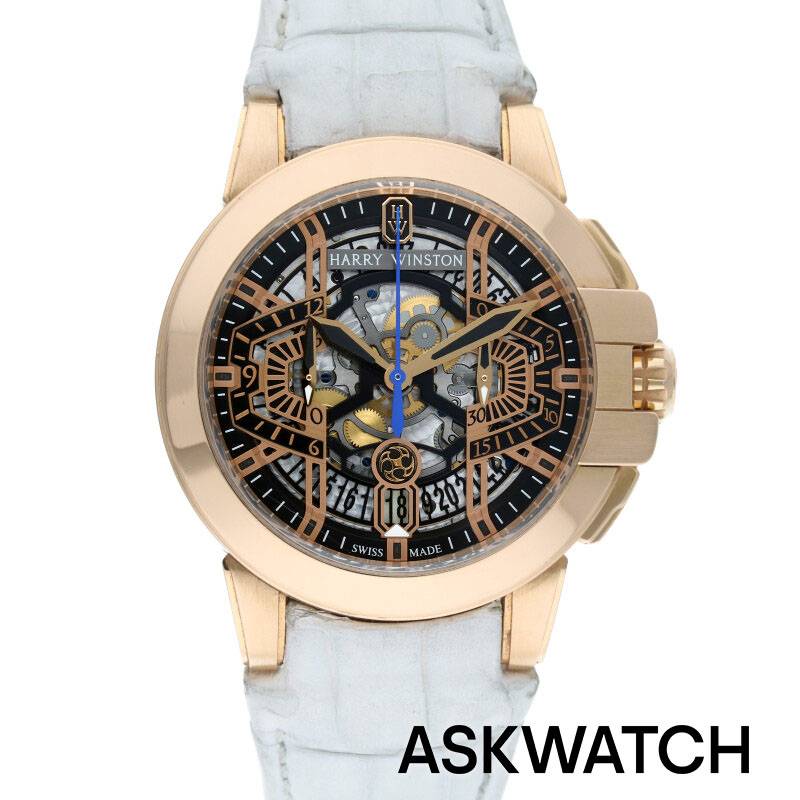 【楽天市場】ハリーウィンストン HARRY WINSTON サイズ:44mm 【オーシャン・クロノグラフ OCEACH44RR001】K18ピンクゴールドクロノグラフ腕時計(ピンクゴールド× ...