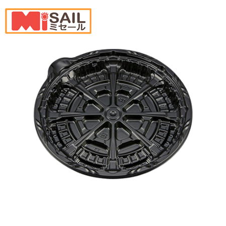 【楽天市場】ピザ 皿 CZラプレピザ 7 BS黒 本体・蓋 セット 300個：MiSAIL