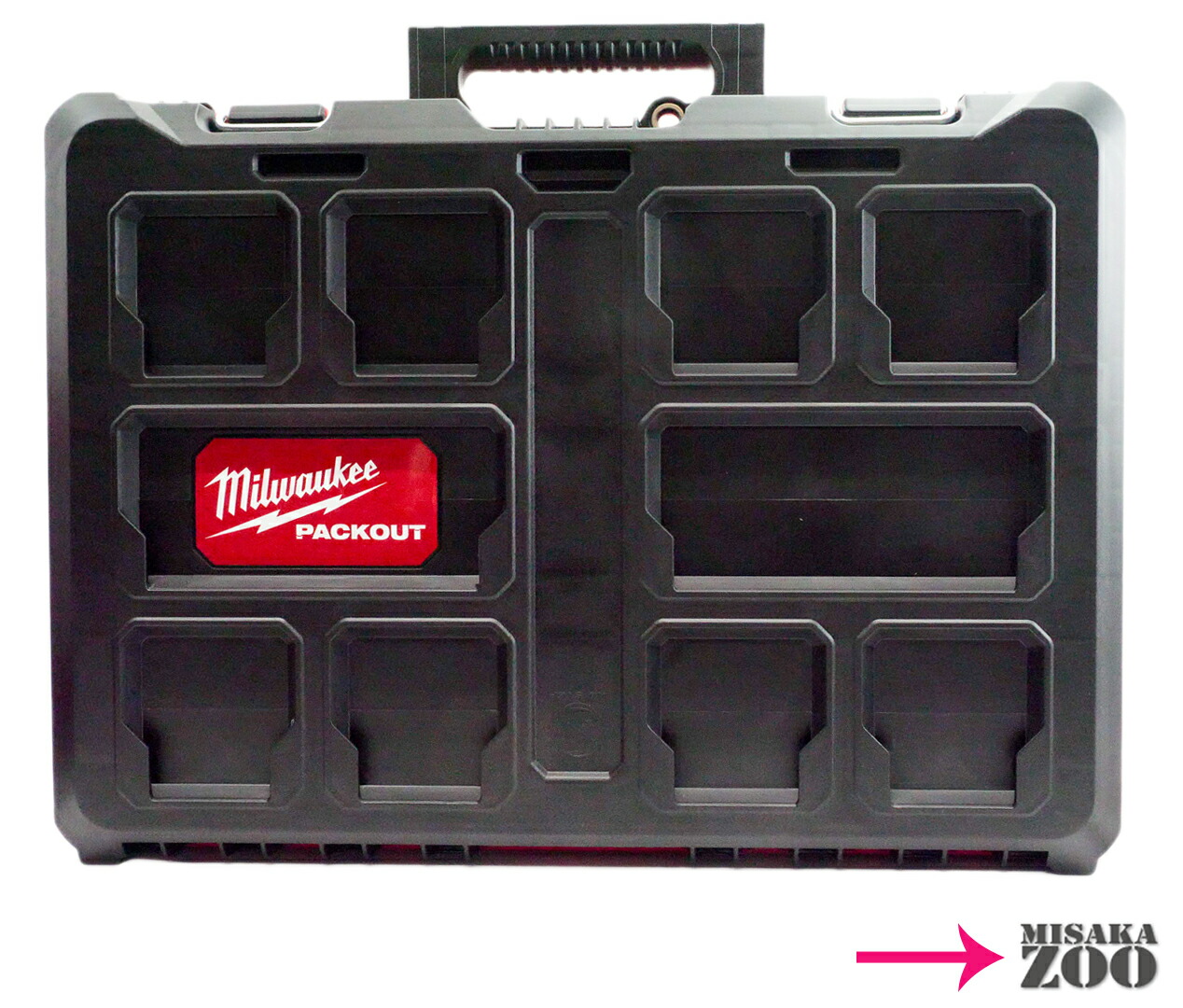 【楽天市場】Milwaukee|ミルウォーキー PACKOUT ツールボックス Mサイズ (ウレタンフォームなし) 48-22-8450 ...
