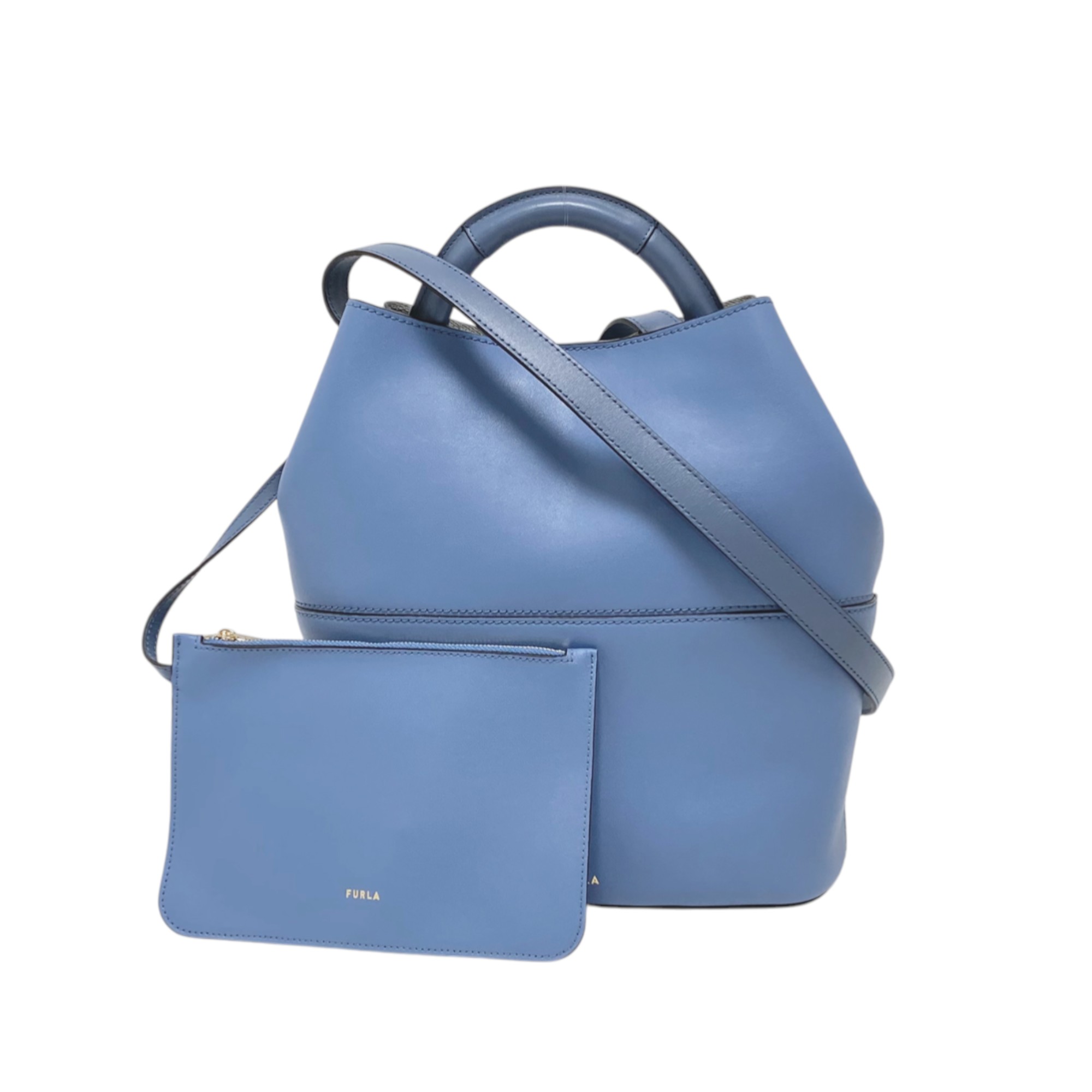 【楽天市場】フルラ FURLA スフェラ SFERA S レザー 2WAY ハンドバッグ ショルダーバッグ ブルー系 [レディース ...