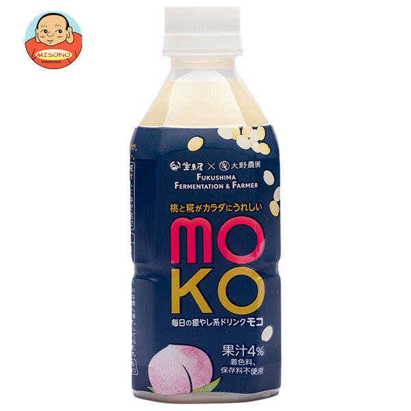 【楽天市場】宝来屋 MOKO 350mlペットボトル×8本入｜ 送料無料 PET 糀 桃 ピーチ：飲料 食品専門店 味園サポート