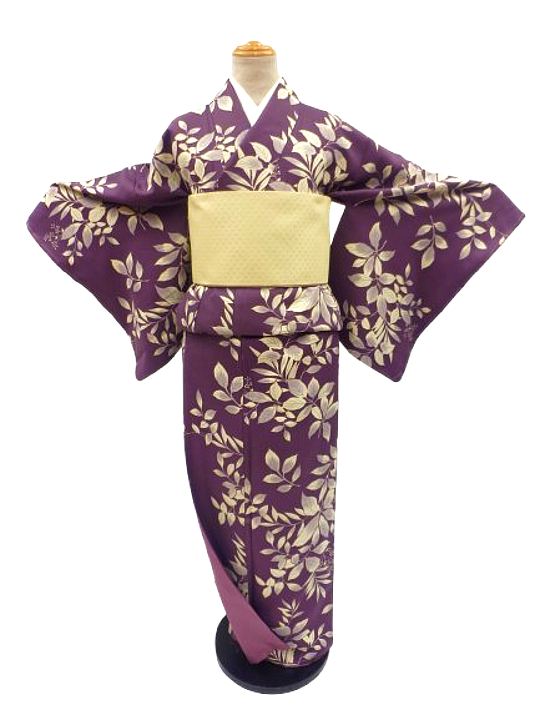 楽天市場】☆正絹附下着物☆グレー地に花と扇柄no105 : 京の呉服屋