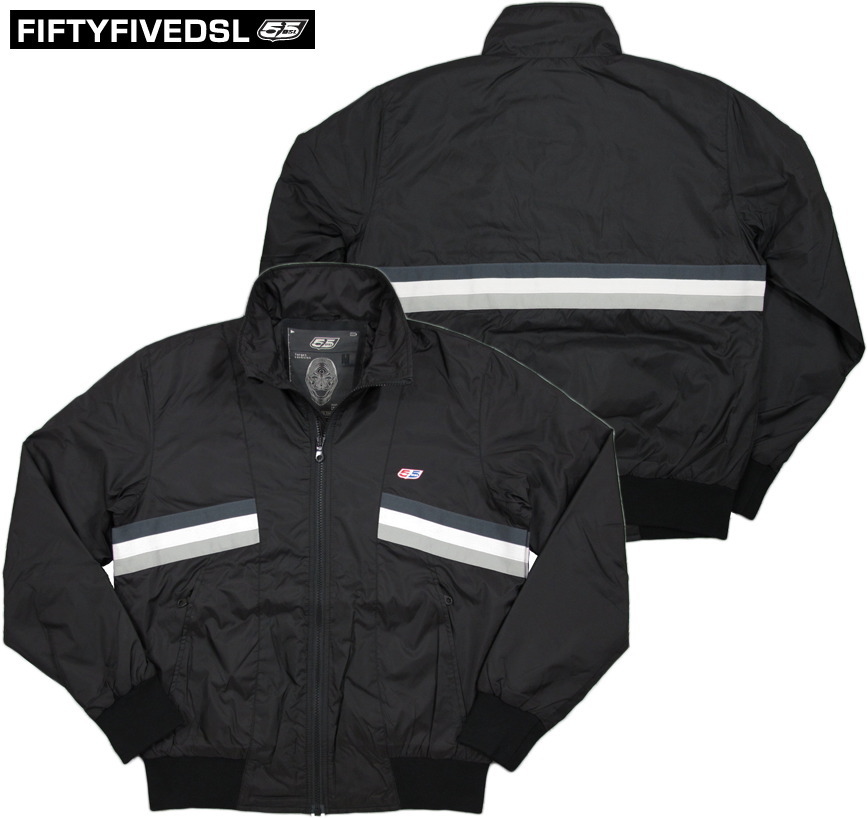 【楽天市場】55DSL(FIFTY FIVE DSL) フィフティファイブ ディーエスエル JOLTED JACKET (ライン入り、ナイロン ...