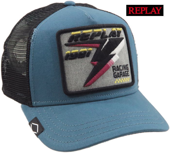 【楽天市場】REPLAY/リプレイ AM4249 REPLAY 1981 CAP WITH BILL 刺繍ロゴ入り、メッシュキャップ AVIO ...