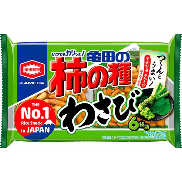 【楽天市場】亀田製菓 亀田の柿の種 わさび 6袋詰 164g×1袋：みぞたオンラインストア楽天市場店