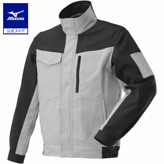 ミズノ　ワークジャケット(通年素材) ［ユニセックス］ XL 73：チャコールグレー×ベイパーシルバー　F2JE018673 楽天市場】ミズノ公式 ワークジャケット ストレッチ 制電 ユニセックス