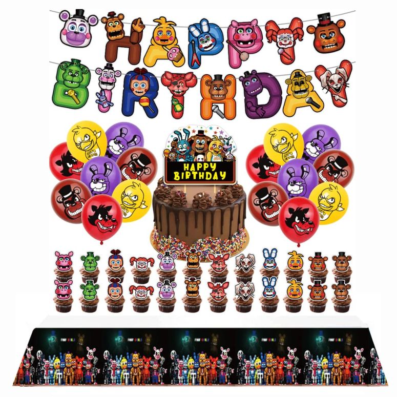 【楽天市場】FNAF 5ナイツ Birthday Party Supplies,Five Nights at Freddy Includes ...