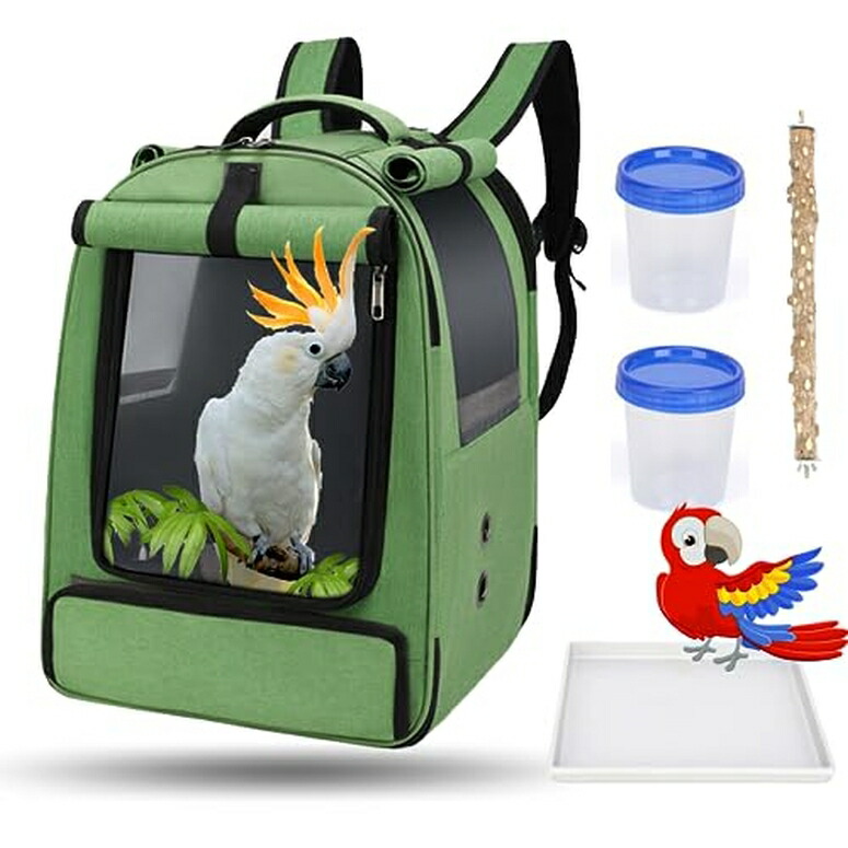【楽天市場】インコ 小鳥 バード トラベルキャリアー DJAER - Bird Backpack Carrier Travel cage ...