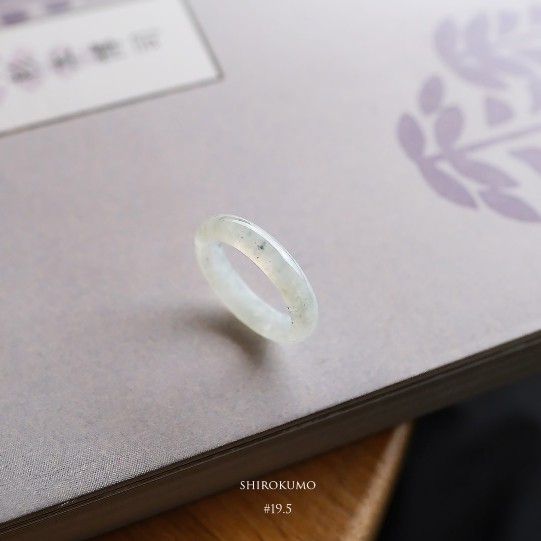 【楽天市場】 翡翠市 【特別価格】無処理A貨 天然本翡翠 リング『 SHIROKUMO』19.5号 ミャンマー産 一点物：翡翠専門店ジョイテック
