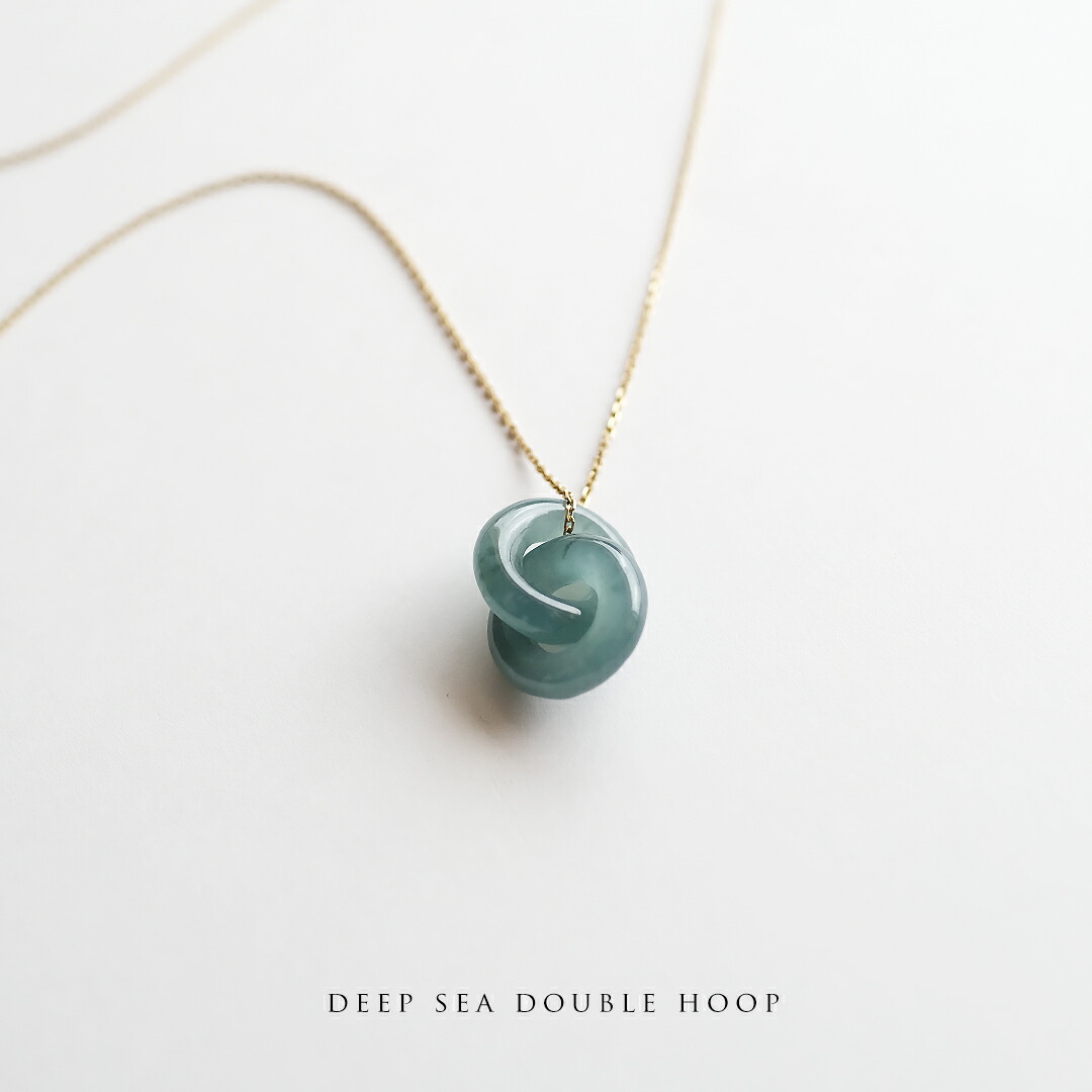 【楽天市場】翡翠 (ヒスイ) 玉璧 ペンダントトップ ダブルフープ『DEEP SEA DOUBLE HOOP』グアテマラ産ひすい アイスブルー ...