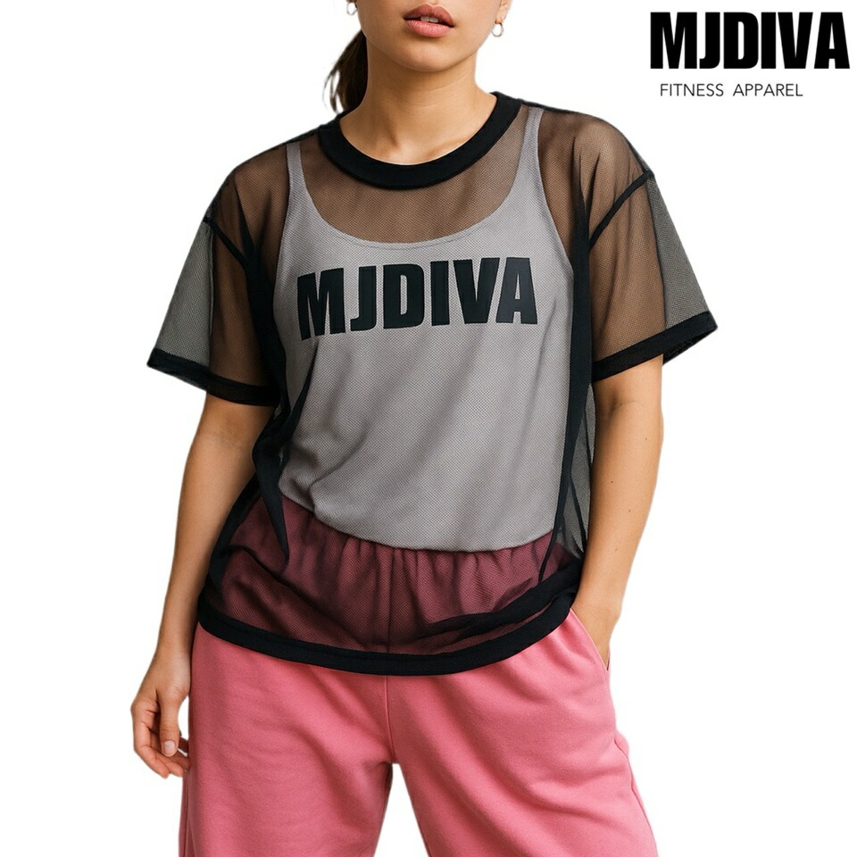 【楽天市場】メッシュレイヤード＆タンク2点セット 美尻 美脚 フィットネスウェア スポーツウェア 筋トレ 可愛いトレーニングウェア 脚長効果 ...