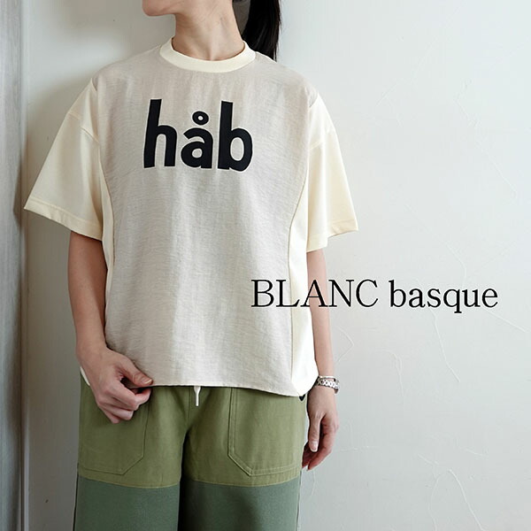 【楽天市場】【2025春夏新作】BLANC basque ブランバスク ロゴプリント素材切替TOPS アイボリー ブラック 春夏 レディース BB53-930：セレクトショップMKC