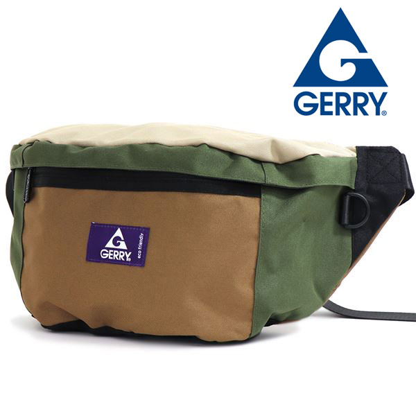 【楽天市場】ジェリー ボディバッグ メンズ レディース 国内正規品 GERRY ウエストバッグ 斜め掛けバッグ ブラウン グリーン R1711 99 【送料無料】 ：MKcollection