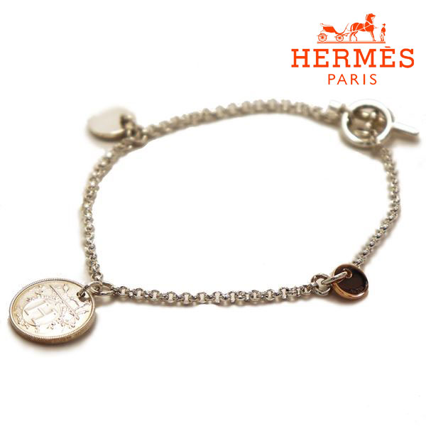 【楽天市場】エルメス ブレスレット レディース HERMES Bracelet シルバー ピンクゴールド ECLIPSE PM ST 【送料無料♪】 ：MKcollection