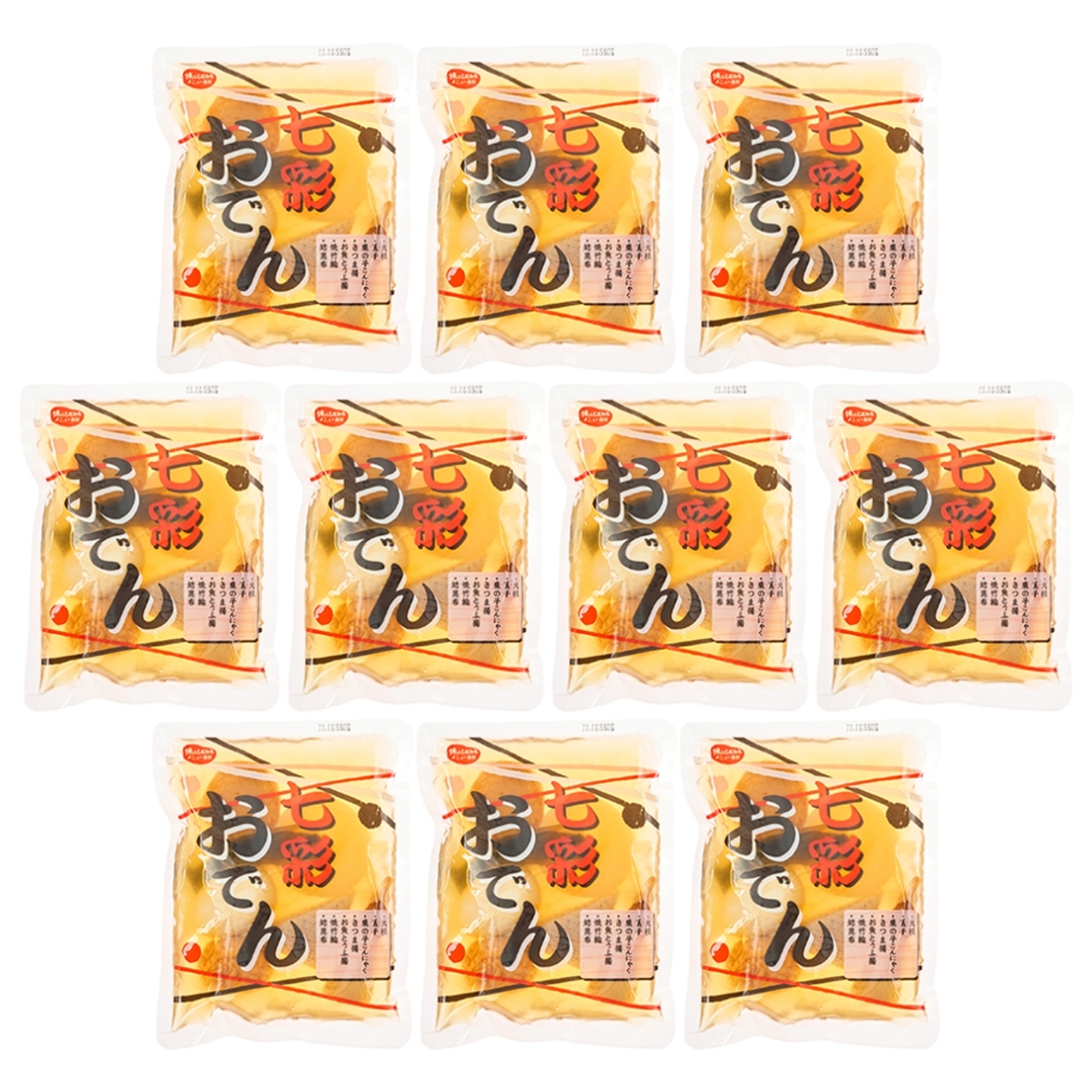 【楽天市場】マリン・プロフーズ 七彩おでん 370g ×10袋 レトルト パック 袋 セット レトルトおでん 具材 おでん具 おでん種 大根 卵 タマゴ 鹿の子こんにゃく コンニャク さつま ...