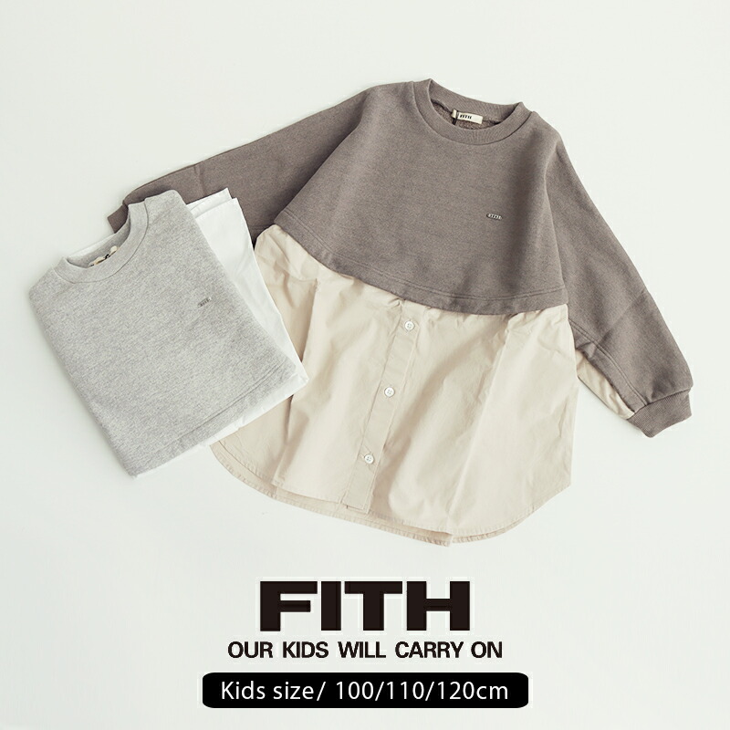 【楽天市場】【40％OFF】【2021AW】【kids】【100-120cm】FITH フィス 裏毛×布帛チュニック 218407【RCP】 キッズ：Mmn エムエムエヌ