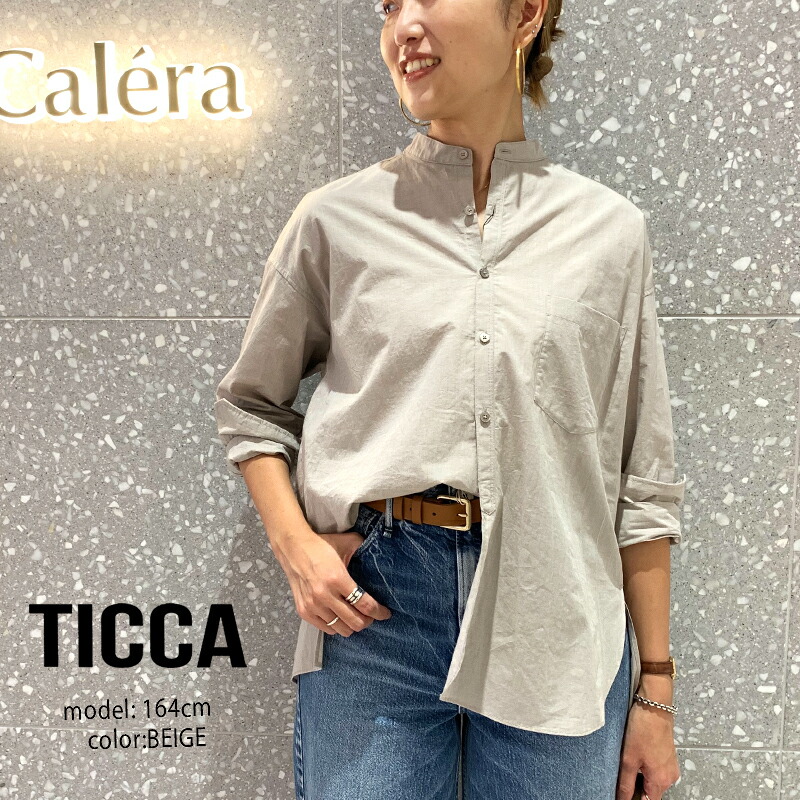 【楽天市場】TICCA ティッカ ノーカラーシャツ TBDA-111【RCP】2024AW：Mmn エムエムエヌ