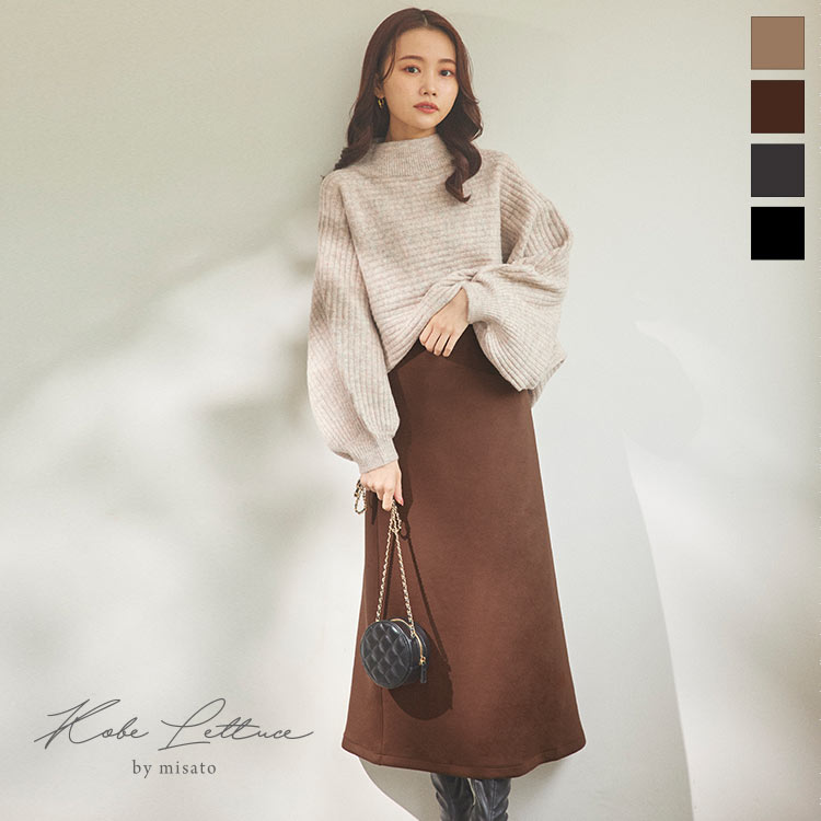 【楽天市場】 [ 水越みさとさん コラボ ] セミフレアスカート [M3815] レディース スカート インフルエンサー フレアスカート ...