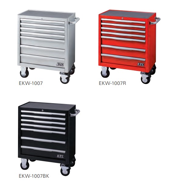 【楽天市場】KTC ( 京都機械工具 ) ローラーキャビネット (7段7引出し) シルバー EKW-1007：はっとぱーつ
