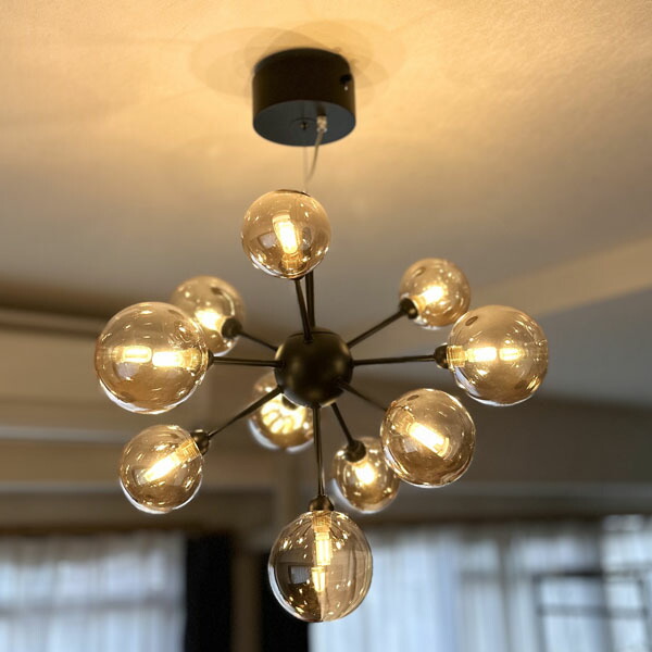 【楽天市場】ディアナ バブルペンダントライト 10灯 ブラック 【G9型LED電球付】：Interior shop モビリグランデ
