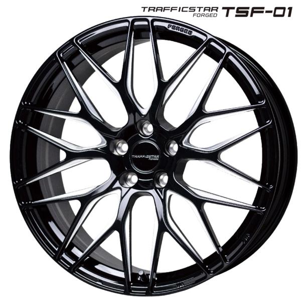 【楽天市場】HOTSTUFF【トラフィックスター】TFS-01 20x8.5 ＋38 5H/114.3 ブラック＆マシニングポリッシュ（BK/MP）x4本 ※6/※7：MB Car-Parts