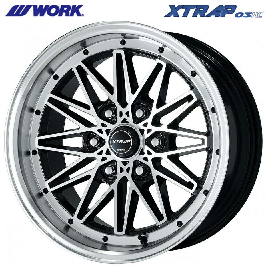 【楽天市場】★数量限定★WORK【ワーク】XTRAP 03HC 18x9.0 ＋25 6H/139.7 ブラックカットクリア（BP）x4本 ...