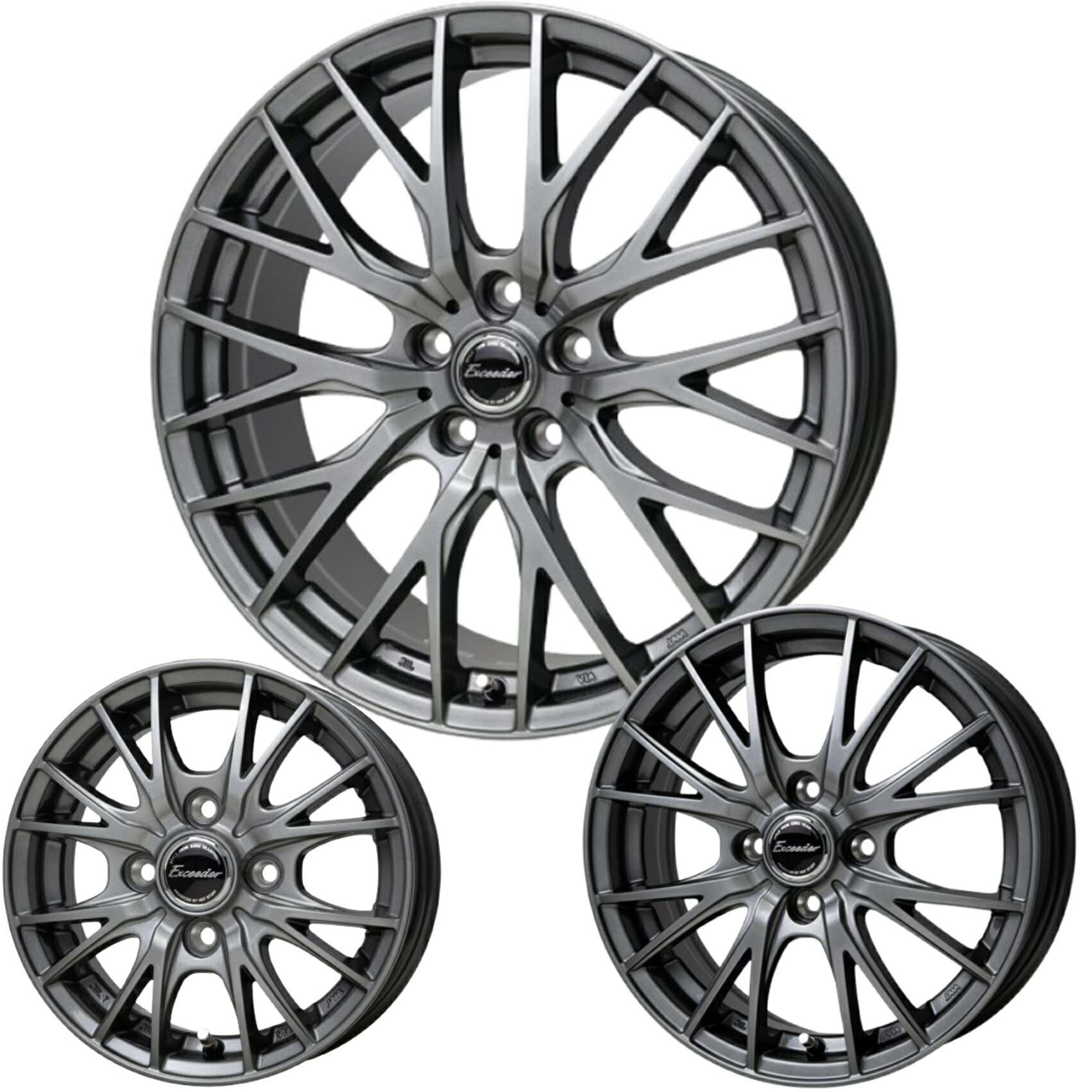 【楽天市場】ホットスタッフ エクシーダー（Exceeder）E05II 15x5.5 +45 4H/100 DS（ダークシルバー） E052 ...