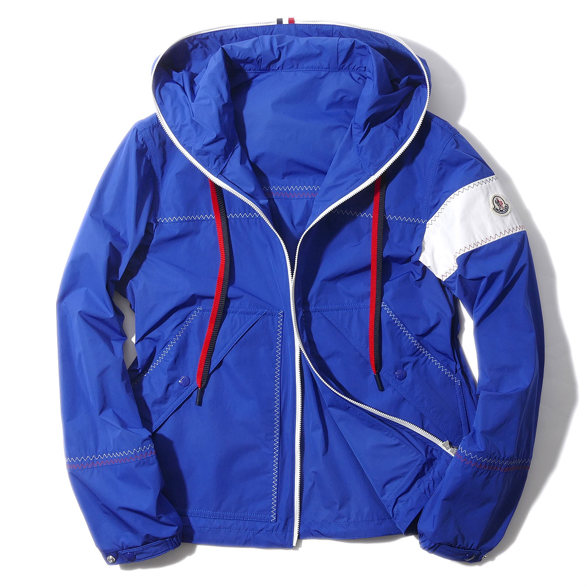 【楽天市場】【GWセール10％OFF】モンクレール ウインドブレーカー FUJIO 754ブルー フーデッドジャケット MONCLER 大きい ...