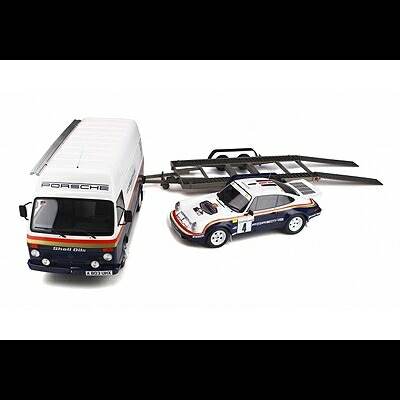 【楽天市場】OttO mobile(オットーモビル) PORSCHE 911 SC RS ＆ VW LT35 ＆ Trailer(1/18 ...